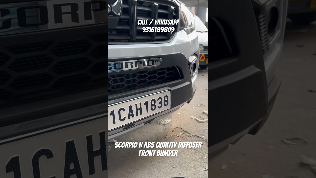 Scorpio N Base Model Front Bumper Diffuser #scorpion #scorpiolover # ...