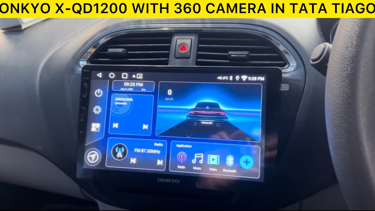 Onkyo X-qd 1200 With 360 Camera Kit In Tata Tiago | Onkyo Android ...