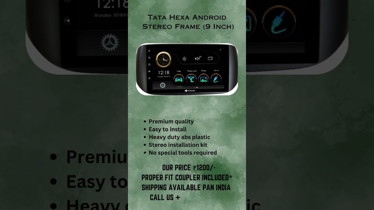 Tata Hexa Android Stereo Frame 9 Inches #androidframe #androidstereo # ...