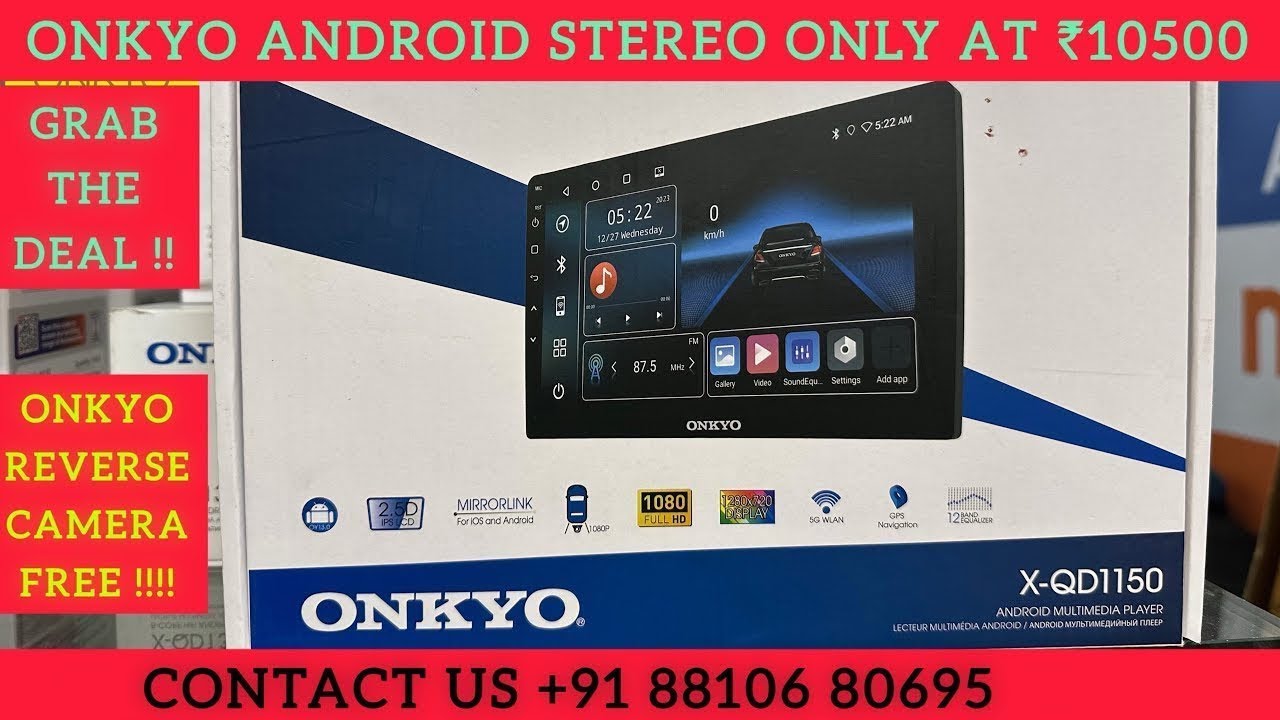 Onkyo New Android Stereo With Wireless CarPlay And Android Auto | Onkyo X-QD1150 Car Stereo