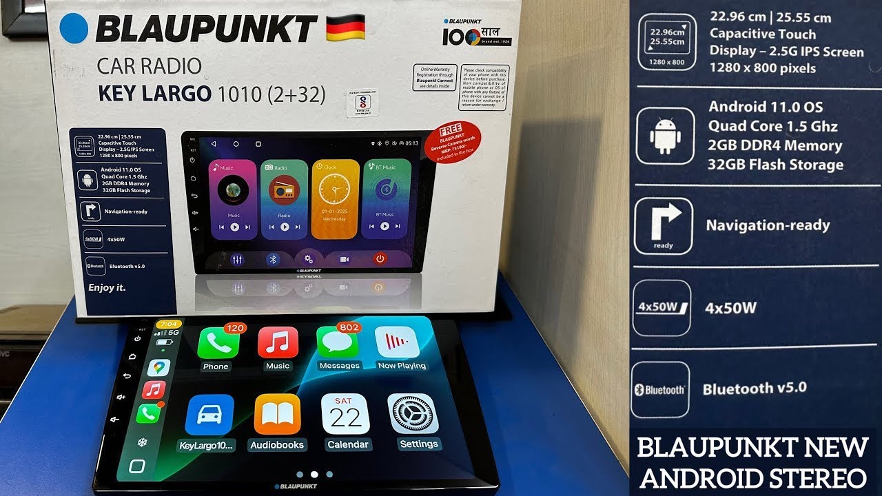 Blaupunkt Android Car Stereo Key Largo 1010 | Blaupunkt Android Stereo | Blaupunkt Apple CarPlay